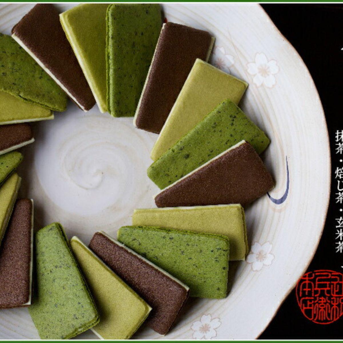 茶的抹法辻利兵衛 竹形年輪蛋糕抹茶白巧夾心餅乾抹茶酥脆巧克力三種茶香夾心餅日本好物調查局